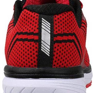 Joomra Men's Running Tennis Shoes Lace up Size 11 Walking Red Gym Fitness Jogging Lightweight Road Runner Jogger Treadmill Cushioning Cross Training for Man Athletic Sneakers 45