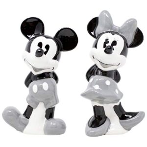 disney mickey and minnie mouse grey salt and pepper shakers