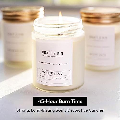 White Sage Candles | Sage Candles for Cleansing House | Wood Wicked Candles | 8 oz 45 Hour Burn, Scented Candles for Home Scented Candle Sage, Soy Candles Scented, Summer Candles, Aromatherapy Candles