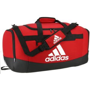 adidas unisex adult defender 4 medium duffel bag, team power red, one size