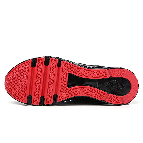 TSIODFO Sneakers for Men Slip on Fashion Casual Sport Running Tennis Athletic Walking Shoes Gym Runner Trail Shoes Non-Slip Jogging Shoe Black Size 12