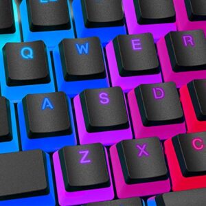 HyperX Pudding Keycaps - Double Shot PBT Keycap Set with Translucent Layer, for Mechanical Keyboards, Full 104 Key Set, OEM Profile, English (US) Layout - Black