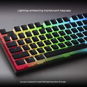 HyperX Pudding Keycaps - Double Shot PBT Keycap Set with Translucent Layer, for Mechanical Keyboards, Full 104 Key Set, OEM Profile, English (US) Layout - Black