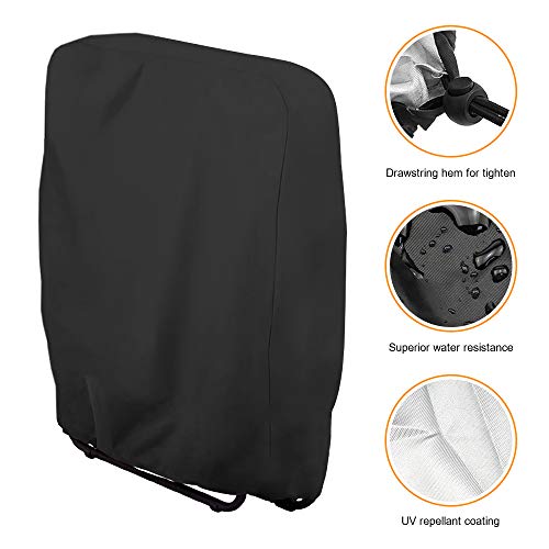 Naiveroo Outdoor Zero Gravity Folding Chair Cover Waterproof Dustproof Lawn Patio Furniture Covers All Weather Resistant 28"x43"（Black）