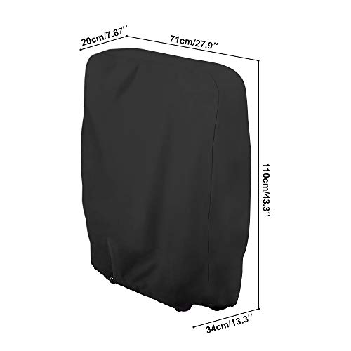 Naiveroo Outdoor Zero Gravity Folding Chair Cover Waterproof Dustproof Lawn Patio Furniture Covers All Weather Resistant 28"x43"（Black）