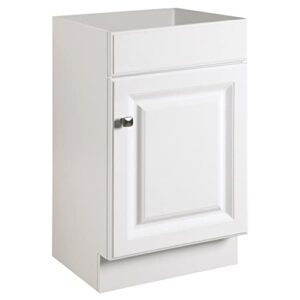 design house 597112 wyndham unassembled bathroom vanity cabinet without top, 18 x 16/1 door, white