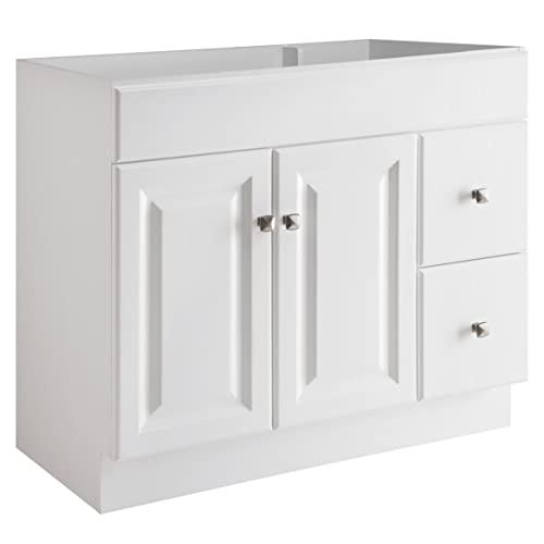 Design House Wyndham Unassembled Bathroom Vanity Cabinet Without Top, 36 in, White