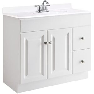 Design House Wyndham Unassembled Bathroom Vanity Cabinet Without Top, 36 in, White