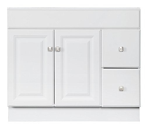 Design House Wyndham Unassembled Bathroom Vanity Cabinet Without Top, 36 in, White