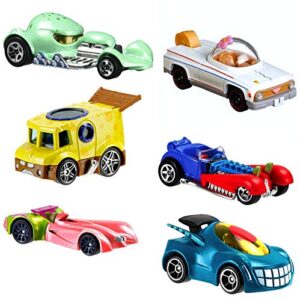 Underwater Wheels Spongebob Character Squarepants 6-Pack Car Bundle + Spongebob Yellow Bubble Van / Patrick Star / Squidward / Mr. Krabs / Plankton / Sandy Cheeks Racer Die-Cast 6 Items Bundle