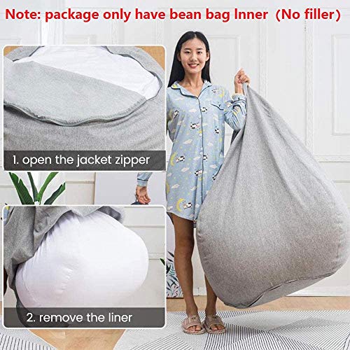 Inner Liner for Bean Bag Chair Cover Seat Lazy Sofa No Filler - Easy Cleaning (70x80cm)