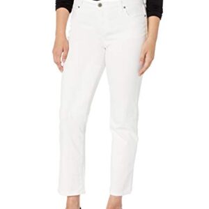 Bandolino Women's Misses Mandie Signature Fit High Rise Straight Leg Jean, White, 16 Average