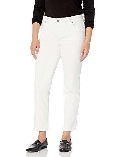 Bandolino Women's Misses Mandie Signature Fit High Rise Straight Leg Jean, White, 16 Average