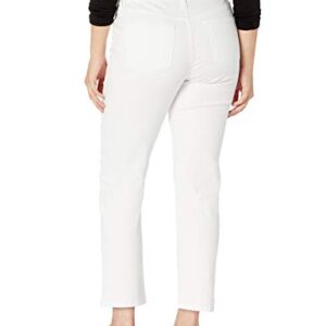 Bandolino Women's Misses Mandie Signature Fit High Rise Straight Leg Jean, White, 16 Average