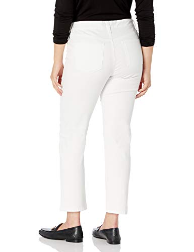 Bandolino Women's Misses Mandie Signature Fit High Rise Straight Leg Jean, White, 16 Average