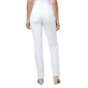 Bandolino Women's Misses Mandie Signature Fit High Rise Straight Leg Jean, White, 16 Average