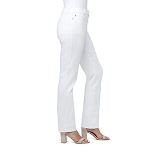 Bandolino Women's Misses Mandie Signature Fit High Rise Straight Leg Jean, White, 16 Average