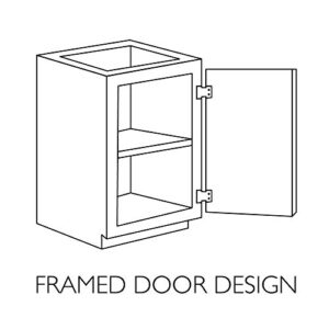 Design House 586941 Bath Unassembled Modern 2-Door Shaker Bathroom Vanity Cabinet Only, 30 x 21, White