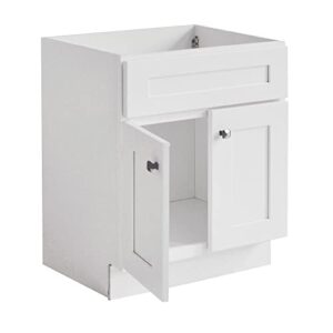 Design House 586941 Bath Unassembled Modern 2-Door Shaker Bathroom Vanity Cabinet Only, 30 x 21, White