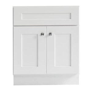 Design House 586941 Bath Unassembled Modern 2-Door Shaker Bathroom Vanity Cabinet Only, 30 x 21, White