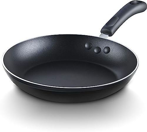 Cook N Home Basics Nonstick Saute Skillet Fry Pan 3-Piece Set, 8 inch/9.5-Inch/11-inch, Black