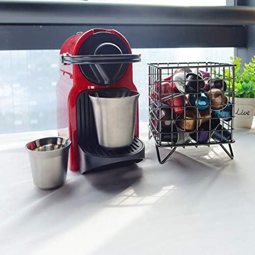 RECAPS Coffee Pod Storage Holder Kitchen Organizer Compatible with Nespresso Black Stores Coffee Pods, Tea Bags and Sugar Packets