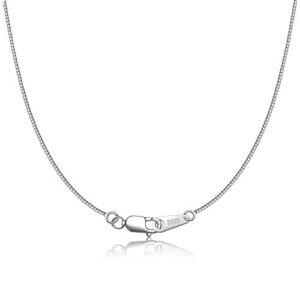 cieltear 925 sterling silver chain necklace for women 0.8mm box chain, italian necklace chain, super strong & thin & long16/18/20/22/24 inches