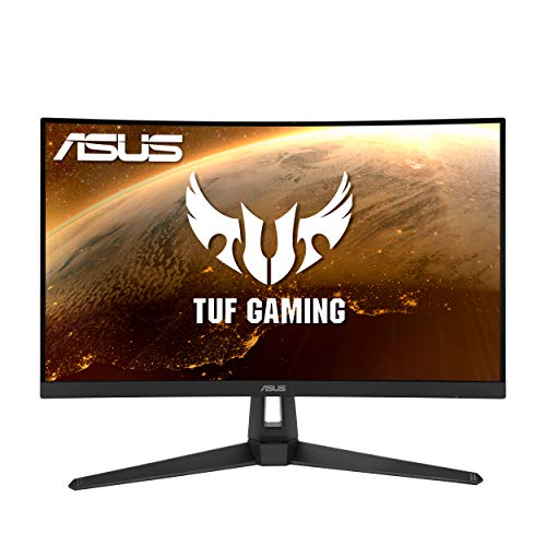 ASUS TUF Gaming VG27VH1B 27” Curved Monitor, 1080P Full HD, 165Hz (Supports 144Hz), Extreme Low Motion Blur, Adaptive-sync, FreeSync Premium, 1ms, Eye Care, HDMI D-Sub, BLACK