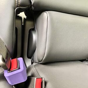 BPA-FREE Buckle Booster (Short Model, With Side Slit), Raises & Stabilizes Your Buckle - Fasten Your Car Seat Belt Easily - Innovative Design Snaps Around Receptacle - Fun Kid Safety Stickers (1-Pack)