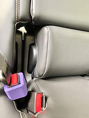 BPA-FREE Buckle Booster (Short Model, With Side Slit), Raises & Stabilizes Your Buckle - Fasten Your Car Seat Belt Easily - Innovative Design Snaps Around Receptacle - Fun Kid Safety Stickers (1-Pack)