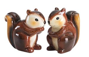 bico squirrel salt & pepper shaker set, handpainted, dishwasher safe