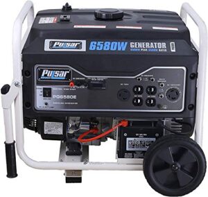 pulsar pg6580e portable generator, black&white