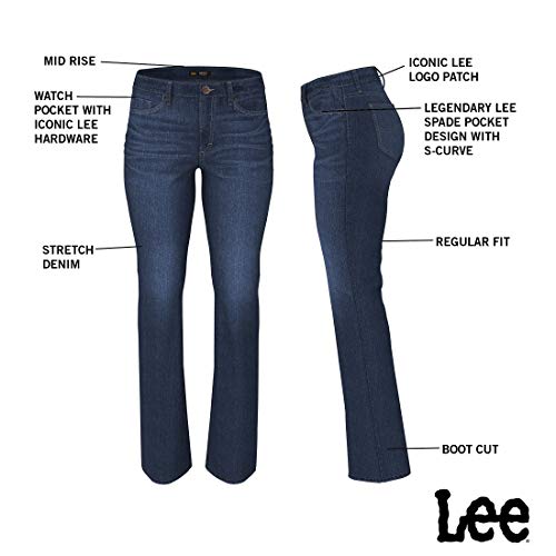 Lee Women's Legendary Mid Rise Bootcut Jean Compass 12