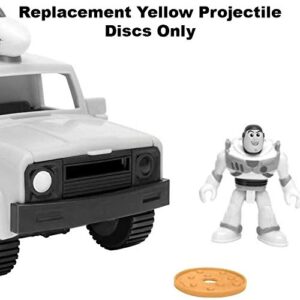 Replacement Parts for Imaginext Pizza Planet - Toy Story Buzz Lightyear and Pizza Planet Truck Playset GFR98 ~ Replacement Projectile Discs ~ Includes 4 Yellow Discs