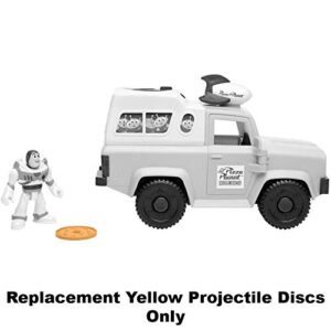 Replacement Parts for Imaginext Pizza Planet - Toy Story Buzz Lightyear and Pizza Planet Truck Playset GFR98 ~ Replacement Projectile Discs ~ Includes 4 Yellow Discs