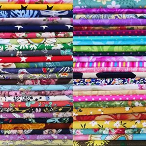 8" x 8" 50pcs quilters cotton fabric squares bundles for sewing quilt potholders diy& quilting beginners