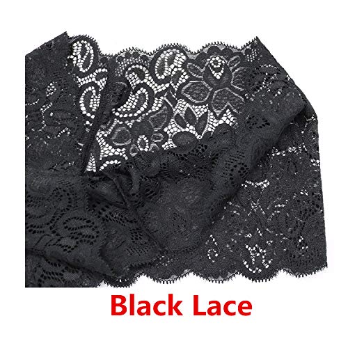 Delcroix 7 Pack Lace Boyshort Panties for Women Breathable Soft Lacy Underwear Stretch Panty Size M Medium, Assorted Different Lace Pattern