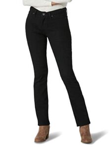 lee women's legendary mid rise bootcut jean black 14