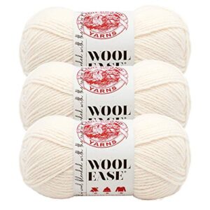 (3 pack) lion brand yarn wool-ease yarn, fisherman