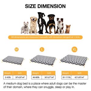 Tempcore Large Dog Bed (M/L/XL) for Small, Medium, Large Dogs Up to 50/80/110lbs -Waterproof Dog Bed with Removable Washable Cover - Orthopedic Egg Crate Foam Water Resistant Pet Mat