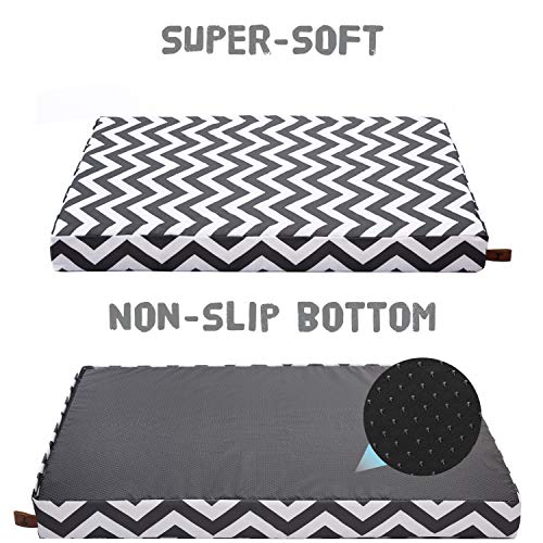 Tempcore Large Dog Bed (M/L/XL) for Small, Medium, Large Dogs Up to 50/80/110lbs -Waterproof Dog Bed with Removable Washable Cover - Orthopedic Egg Crate Foam Water Resistant Pet Mat