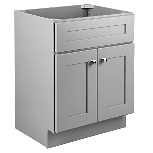 Design House 587063 Bath Modern Unassembled 2-Door Shaker Bathroom Vanity Cabinet Only, 24 x 18,Grey