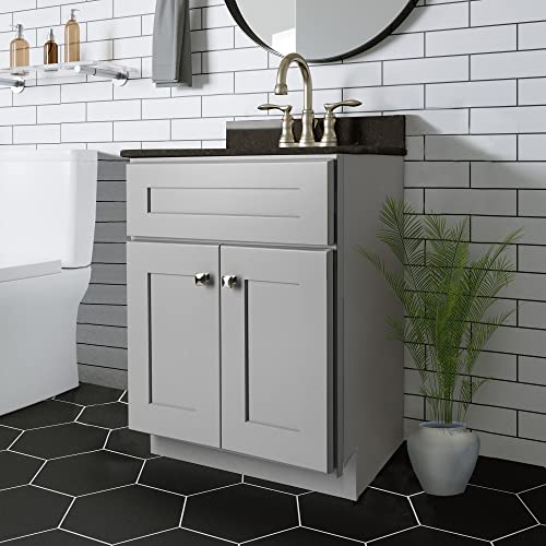 Design House 587063 Bath Modern Unassembled 2-Door Shaker Bathroom Vanity Cabinet Only, 24 x 18,Grey