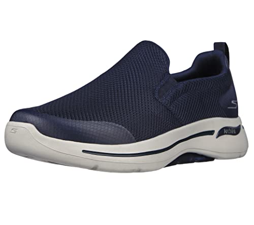 Skechers Men's Gowalk Arch Fit-Athletic Slip-On Casual Loafer Walking Shoe Sneaker, Navy/Grey, 9