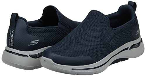 Skechers Men's Gowalk Arch Fit-Athletic Slip-On Casual Loafer Walking Shoe Sneaker, Navy/Grey, 9