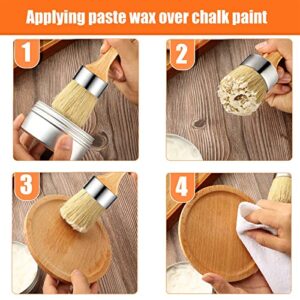 Clear Finishing Wax Furniture Finishing Wax 7 oz Chalk Paint Sealing Wax with Chalk and Wax Paint Brush for Painting or Waxing Interior Furniture, Cabinets, Walls, Home Decor Accessories