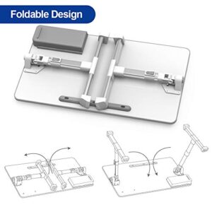 Besign LT06 Pro Adjustable Latop Table [Large Size], Portable Standing Bed Desk, Foldable Sofa Breakfast Tray, Notebook Computer Stand for Reading and Writing (White)