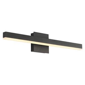 joossnwell led bathroom vanity light fixtures dimmable 24" inch modern matte black bath vanity lights for mirror lighting wall mount sconces lamps 16w 3000k warm white