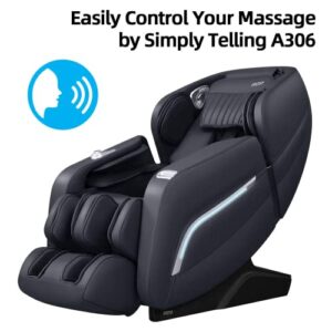 iRest 2023 Massage Chair, Full Body Zero Gravity Recliner with AI Voice Control, SL Track, Bluetooth, Yoga Stretching, Foot Rollers, Airbags, Heating (Black)