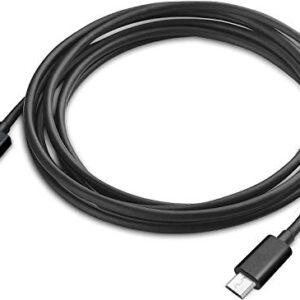 Akingdleo Replacement Xbox One Charging Cable,Play Charge Cord Compatible for Xbox One S/Xbox One Elite/Xbox One X/DualShock 4 Controllers (Black 5FT)